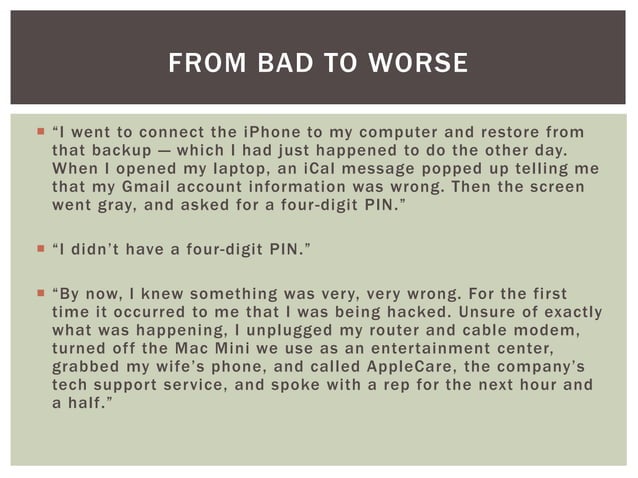 2nd FACTOR: The Story of Mat Honan | PPT