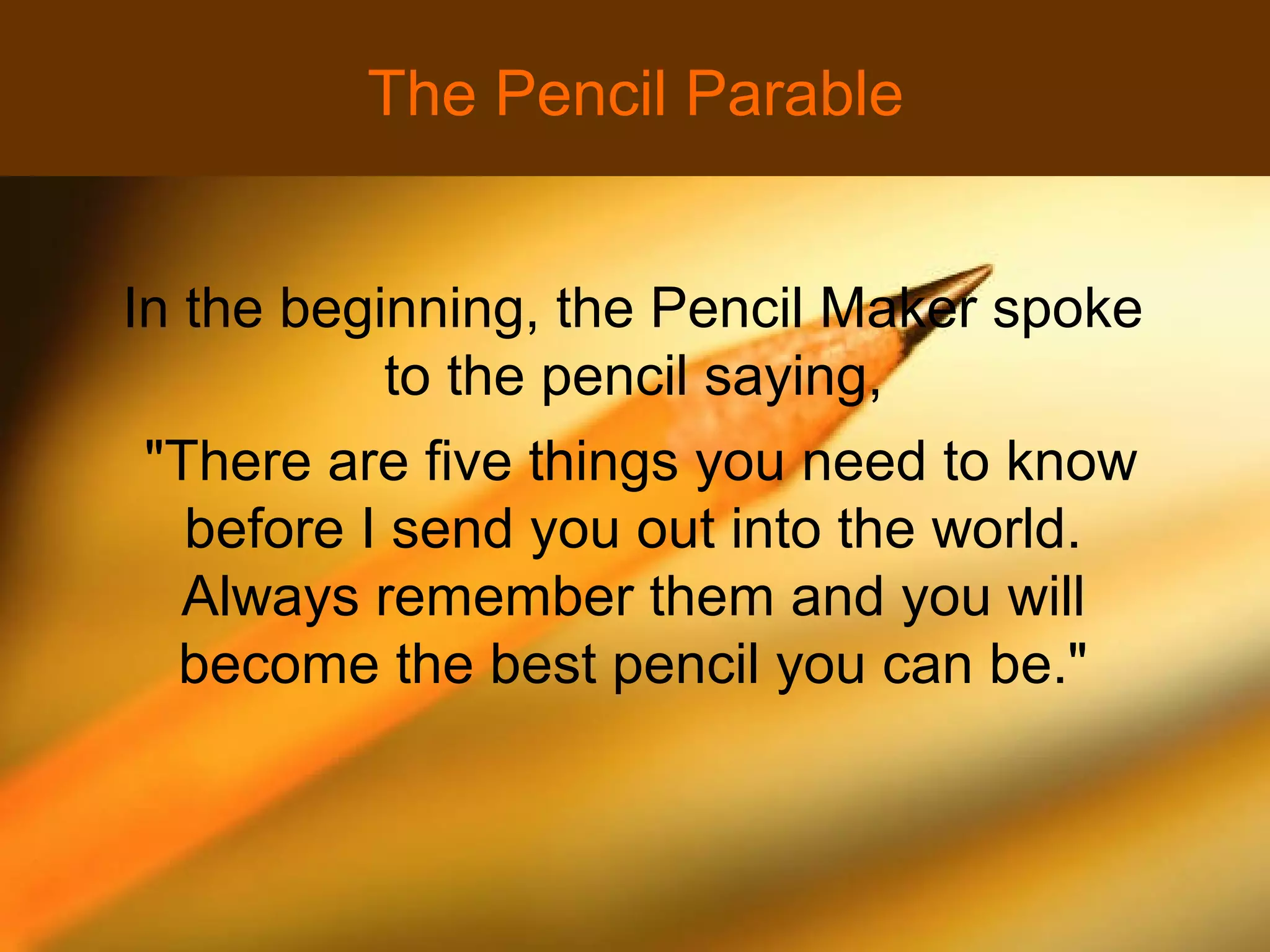 Story of pencil gud moral story | PPT