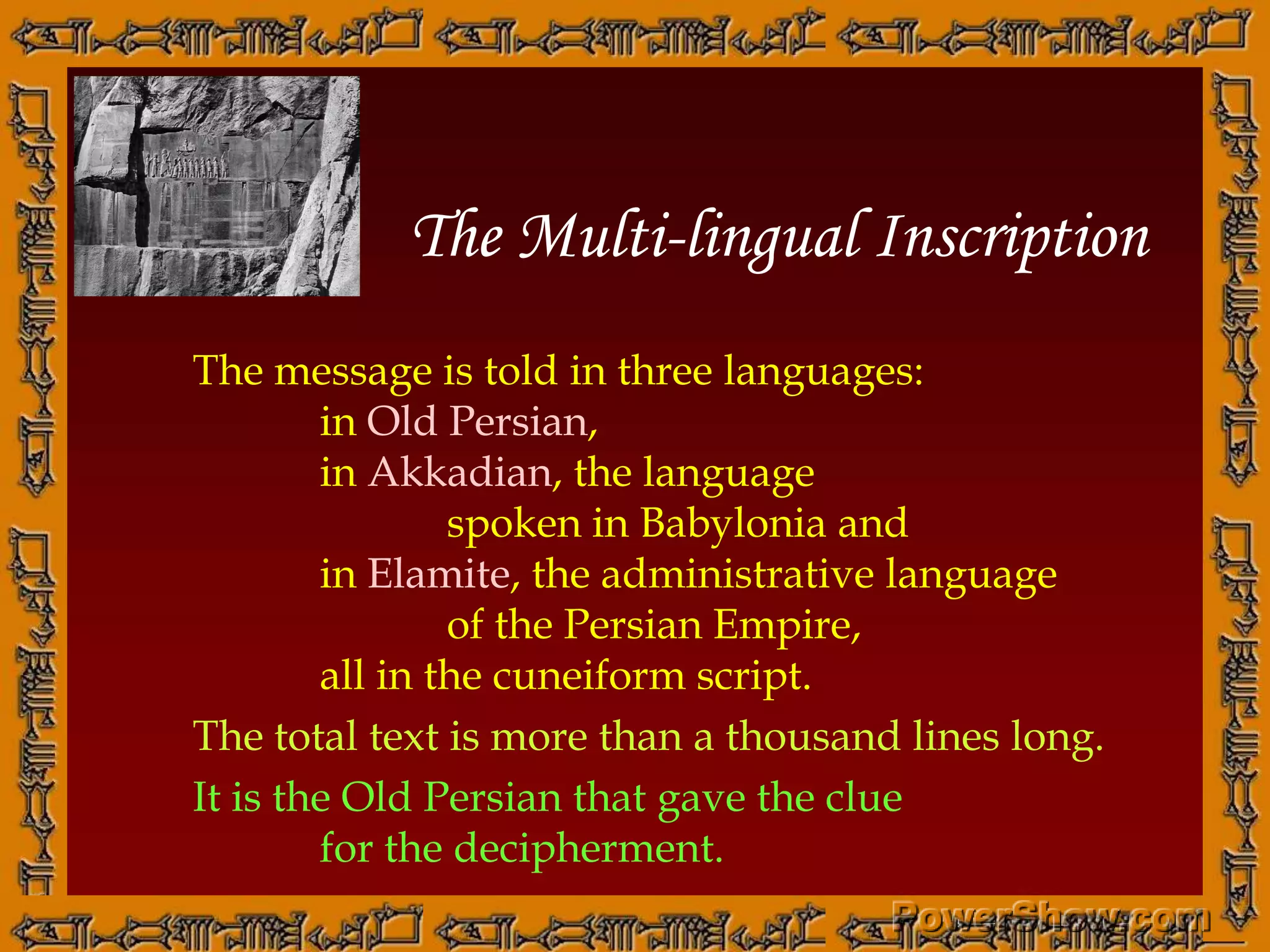 Story of scripts – Part 2 Sumerian Cuneiform | PPSX