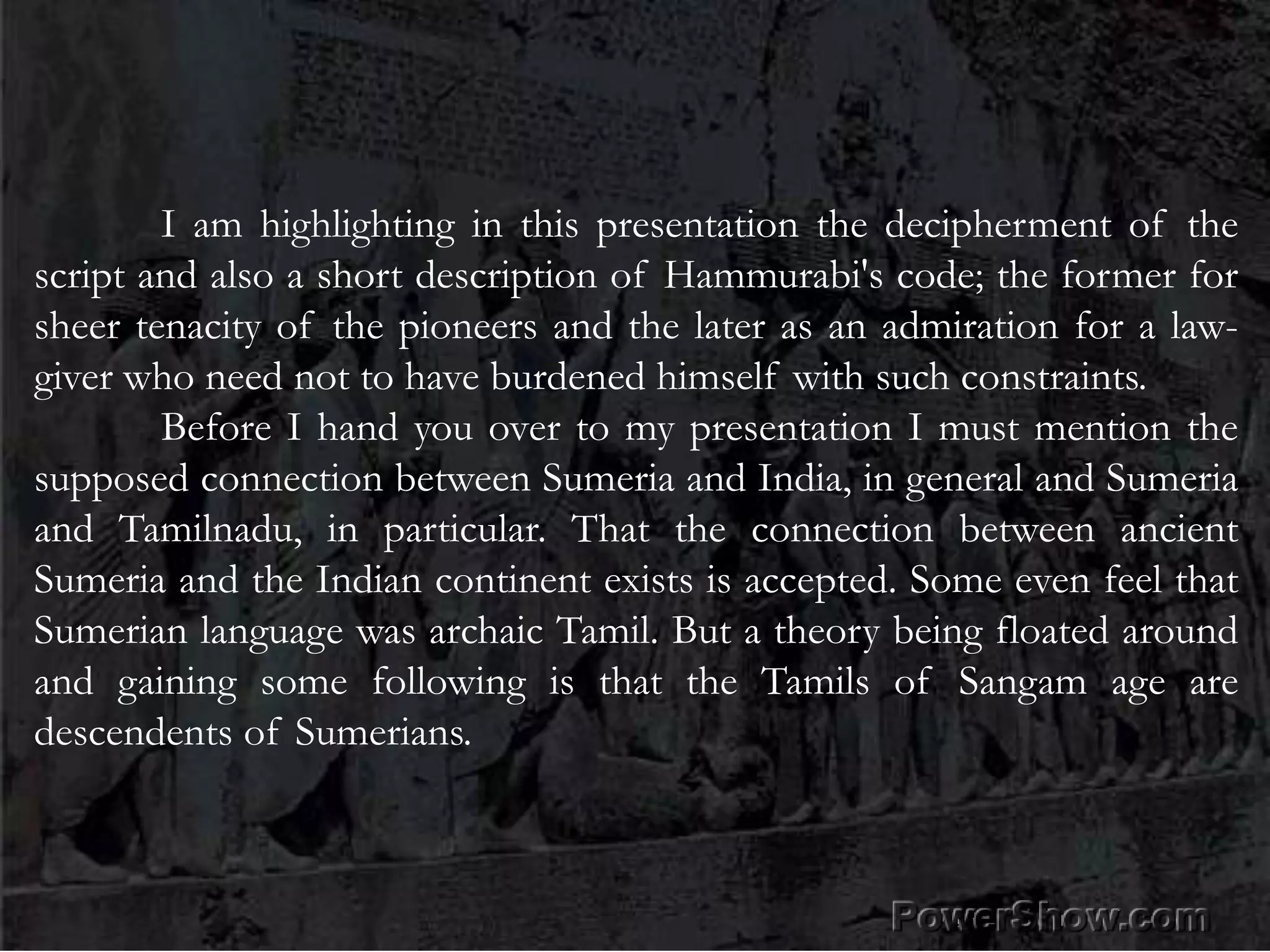 Story of scripts – Part 2 Sumerian Cuneiform | PPSX