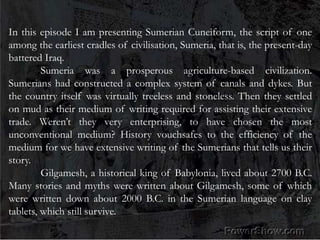 Story of scripts – Part 2 Sumerian Cuneiform | PPSX