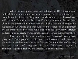 Story of scripts – Part 2 Sumerian Cuneiform | PPSX