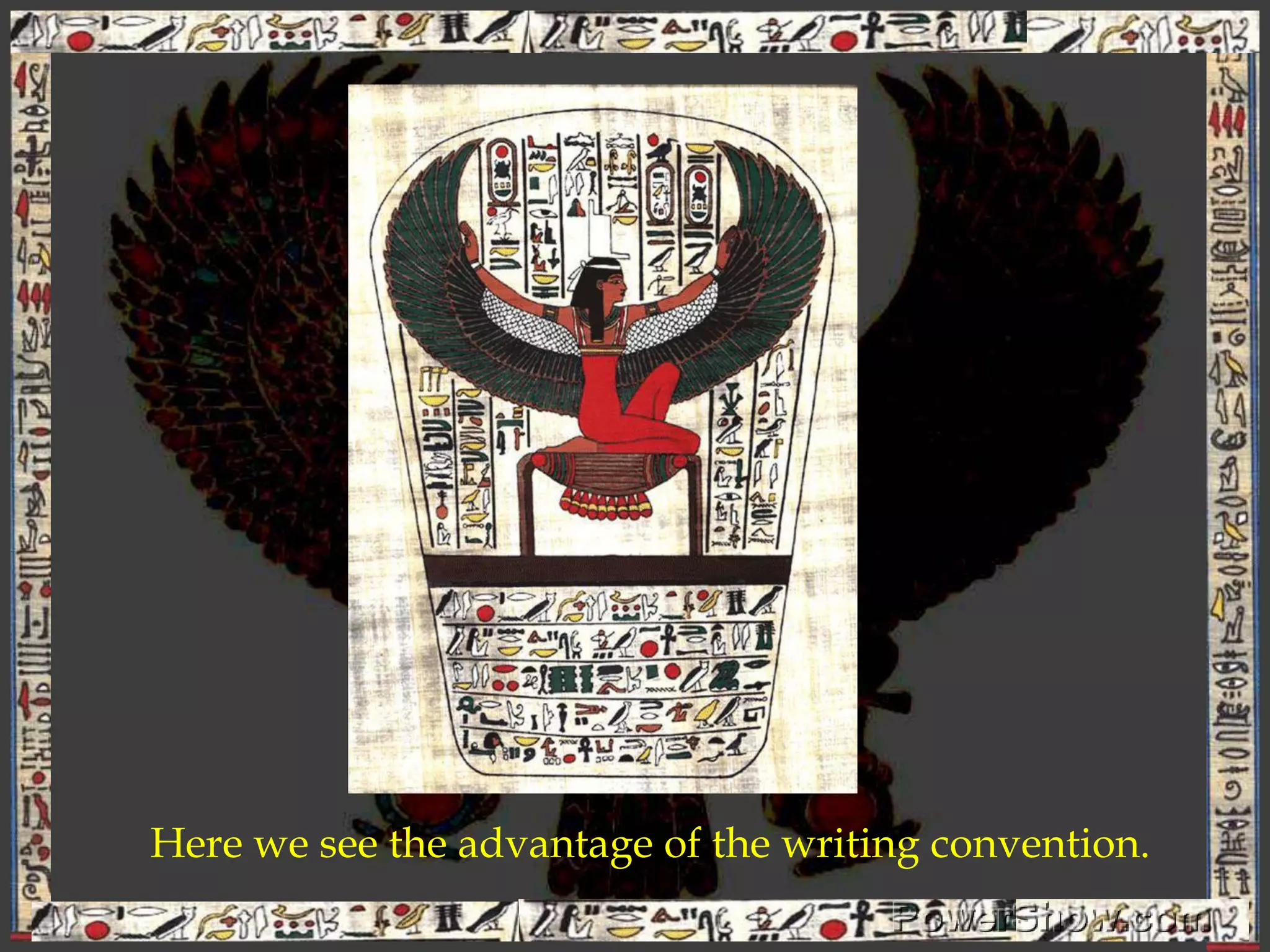Story of scripts – Part 3 Egyptian Hieroglyphs | PPSX