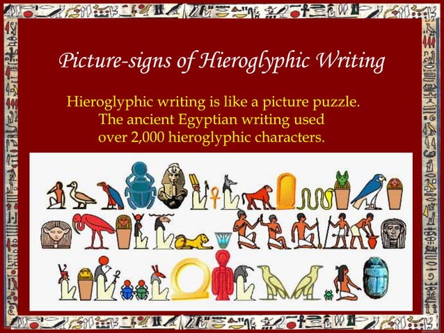 Story of scripts – Part 3 Egyptian Hieroglyphs | PPT