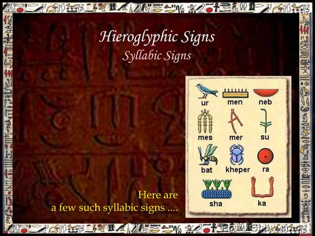 Story of scripts – Part 3 Egyptian Hieroglyphs | PPT