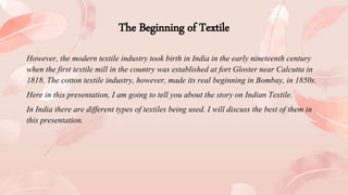 Story of textile | PPT