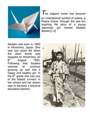 Story of the_peace_crane | PDF