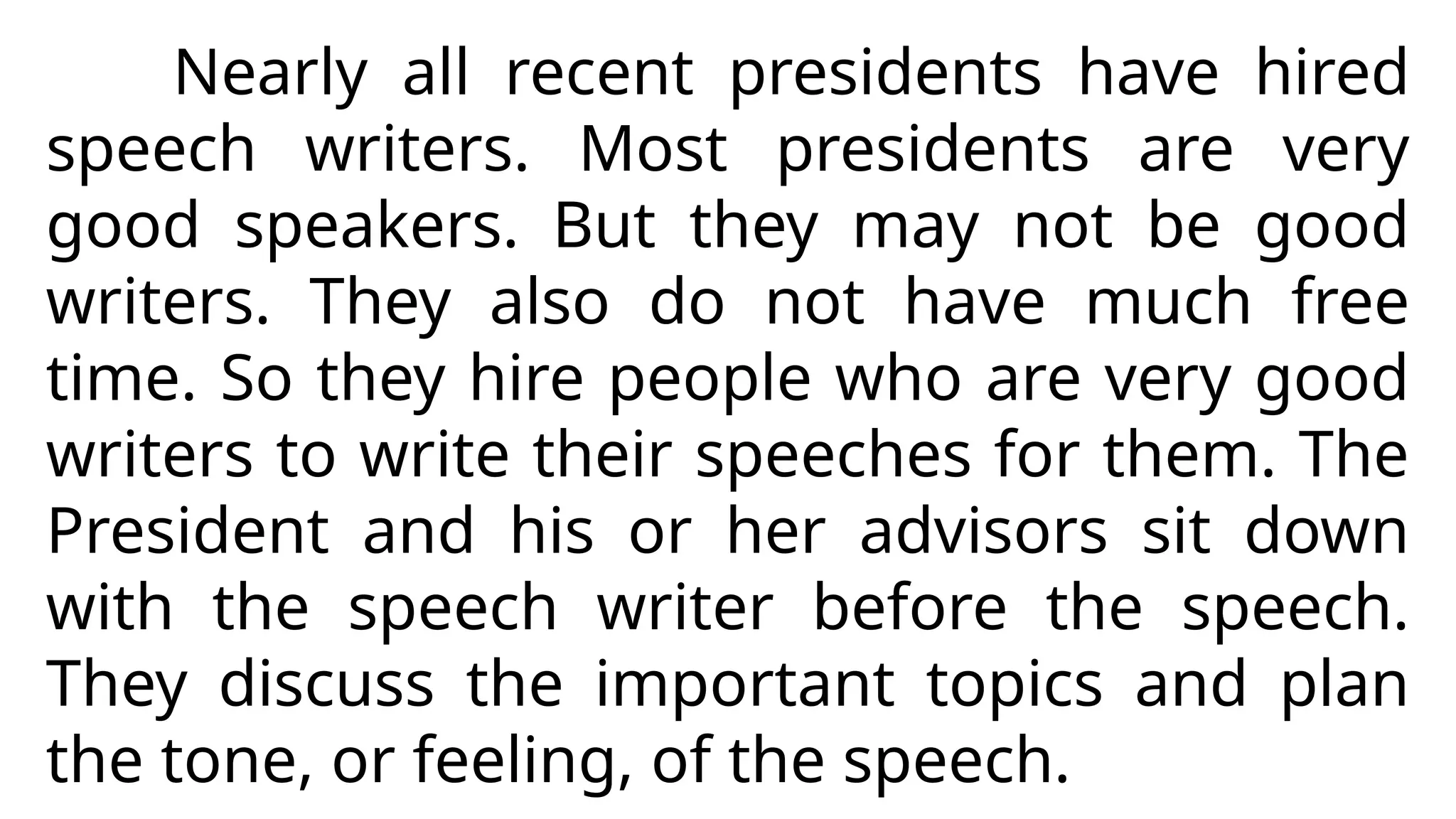 STORY OF THE WEEK.pptx The President's Speech | PPTX