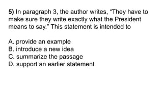 STORY OF THE WEEK.pptx The President's Speech | PPT