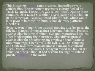 Story of uber | PPTX | Logistics and Transportation Industry | Industries