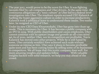 Story of uber | PPTX | Logistics and Transportation Industry | Industries