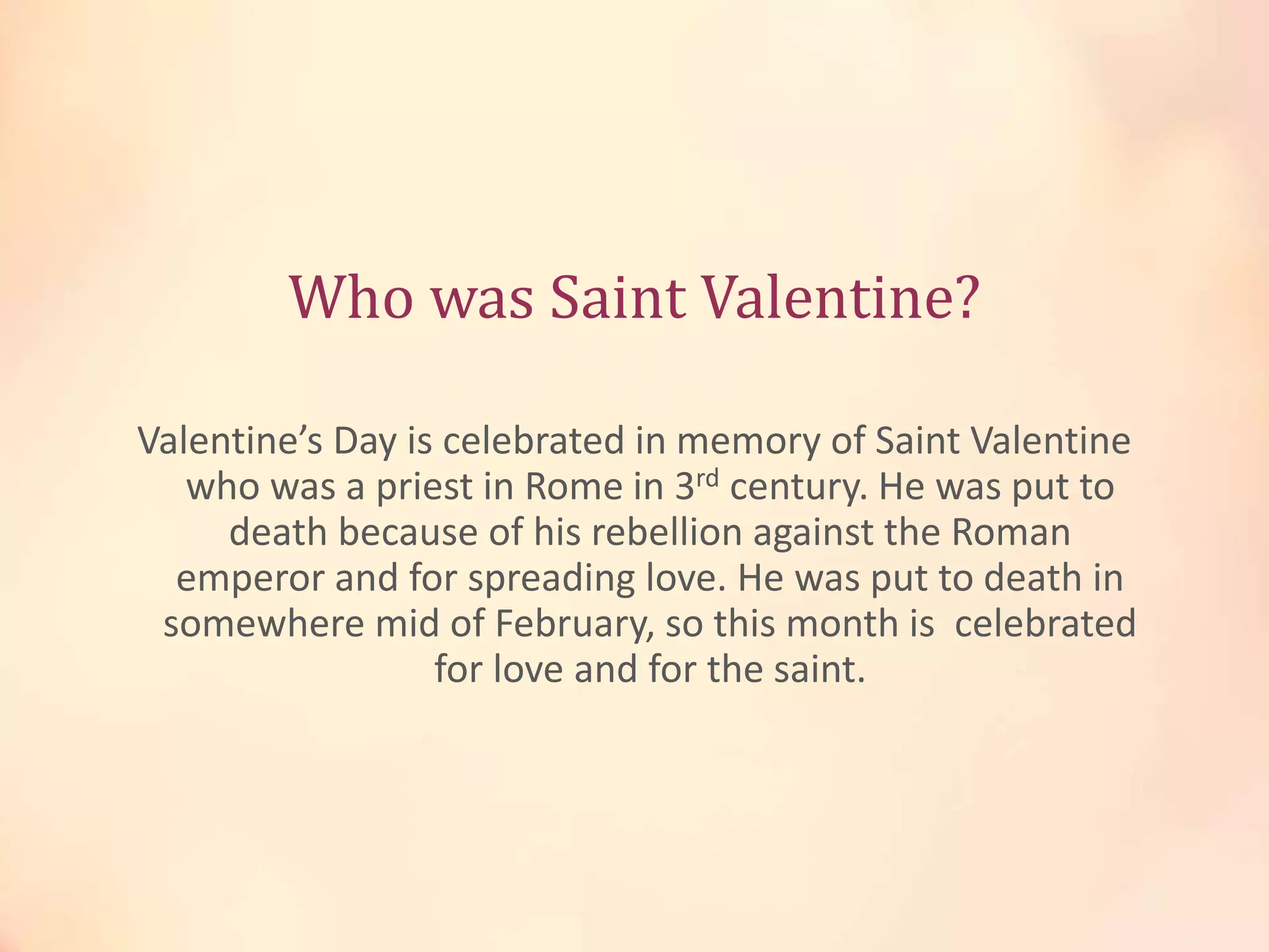 Story of valentine's day | PPTX