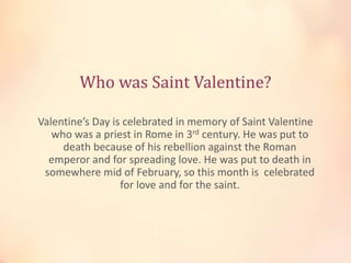 Story of valentine's day | PPTX