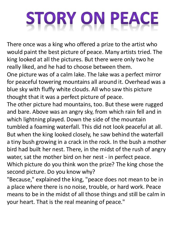 Story on peace