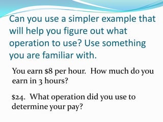 Story problems & key words | PPTX