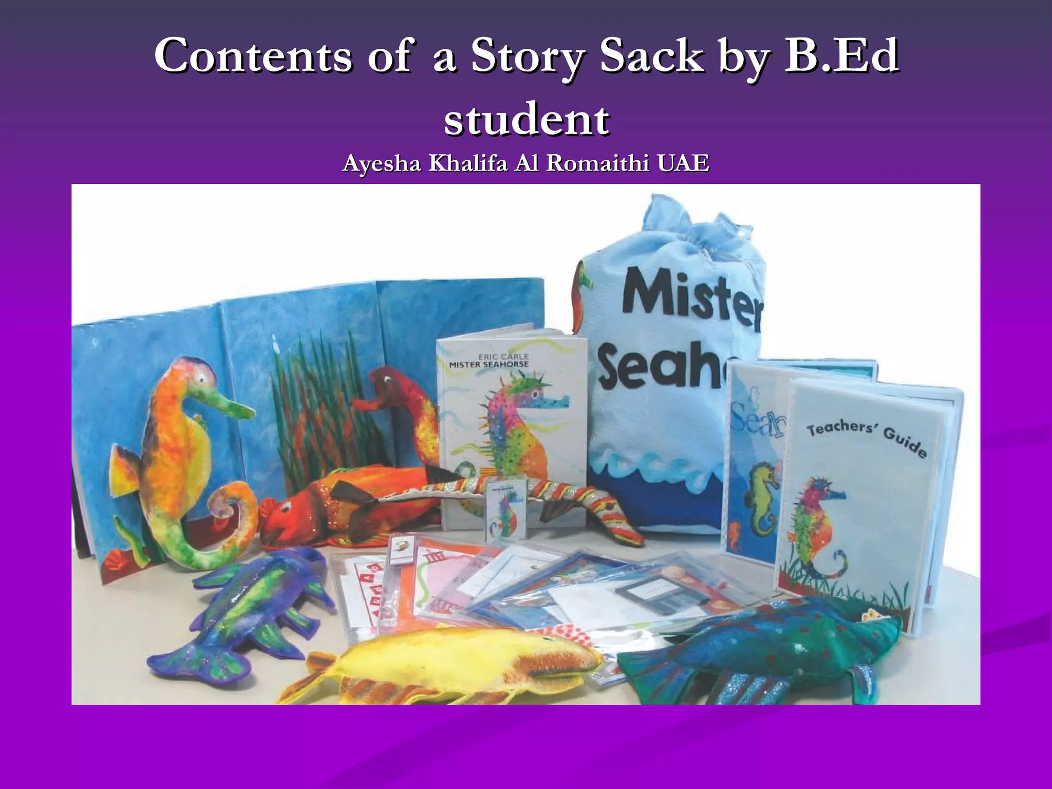 Story sacks for Teaching English through Drama in the Primary Class | PPT