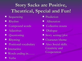 Story sacks for Teaching English through Drama in the Primary Class | PPT