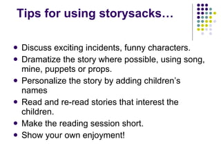 Storysacks For The Early Years Classroom | PPT | Family/Children | Genres