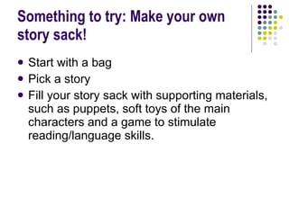 Storysacks For The Early Years Classroom | PPT | Family/Children | Genres