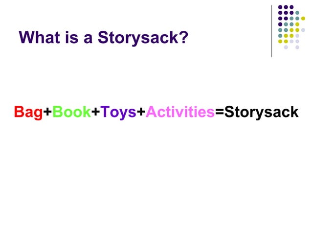 Storysacks For The Early Years Classroom | PPT
