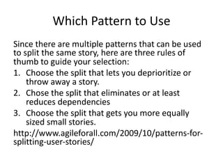 21 Story Splitting Patterns | PDF