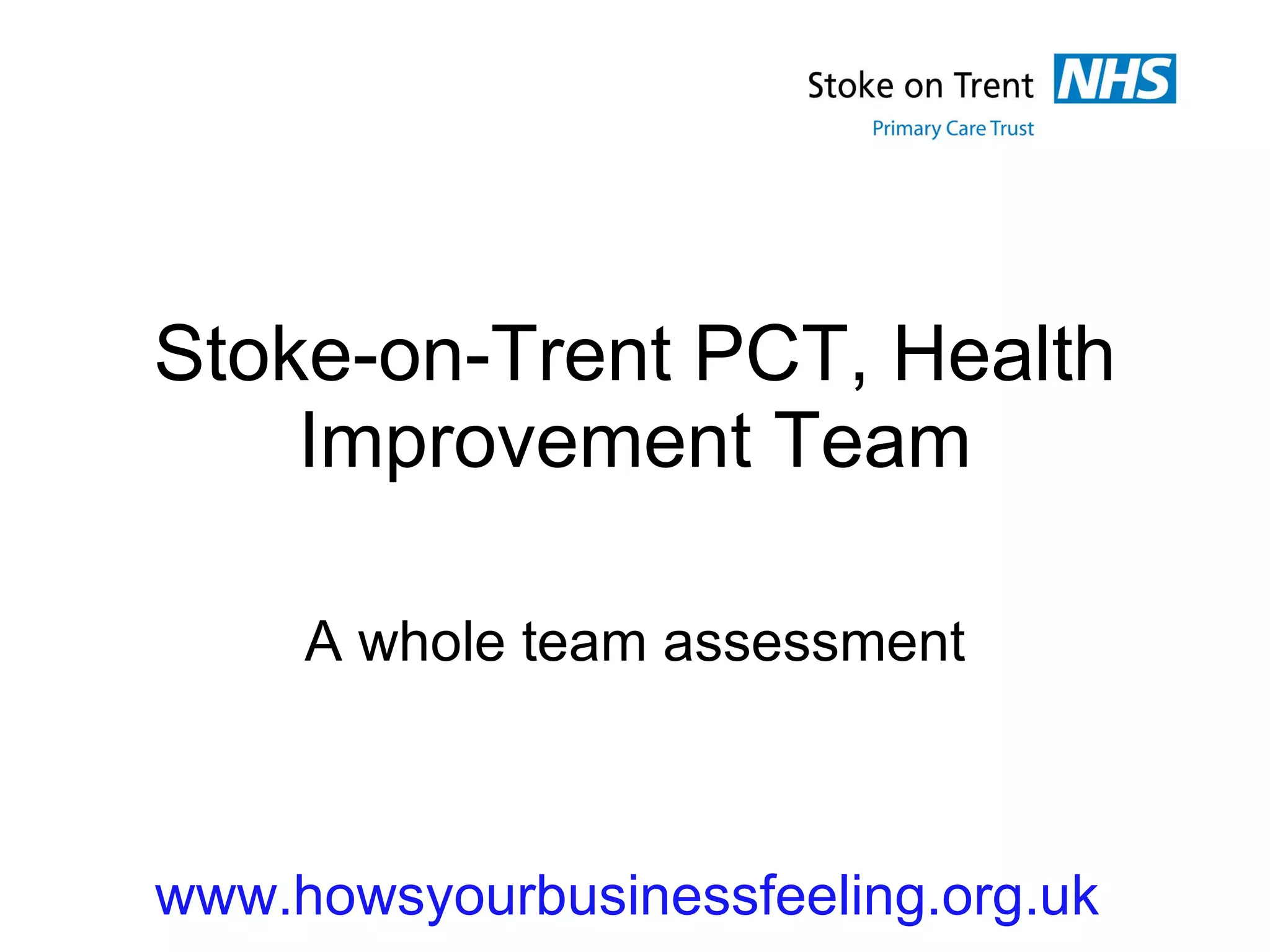 Stoke-on-Trent PCT Health Improvement Team | PPS | Mental Health ...