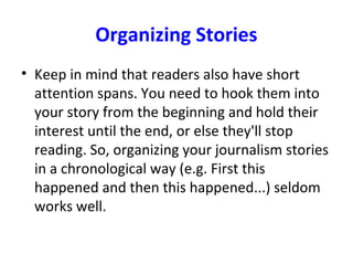 Story structure in journalism | PPT