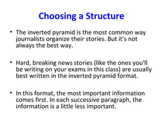 Story structure in journalism | PPT