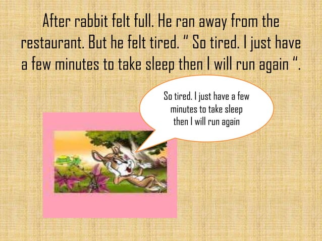 Story telling about the turtle and the rabbit | PPTX