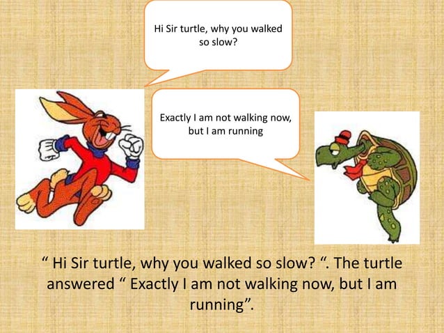 Story telling about the turtle and the rabbit | PPTX