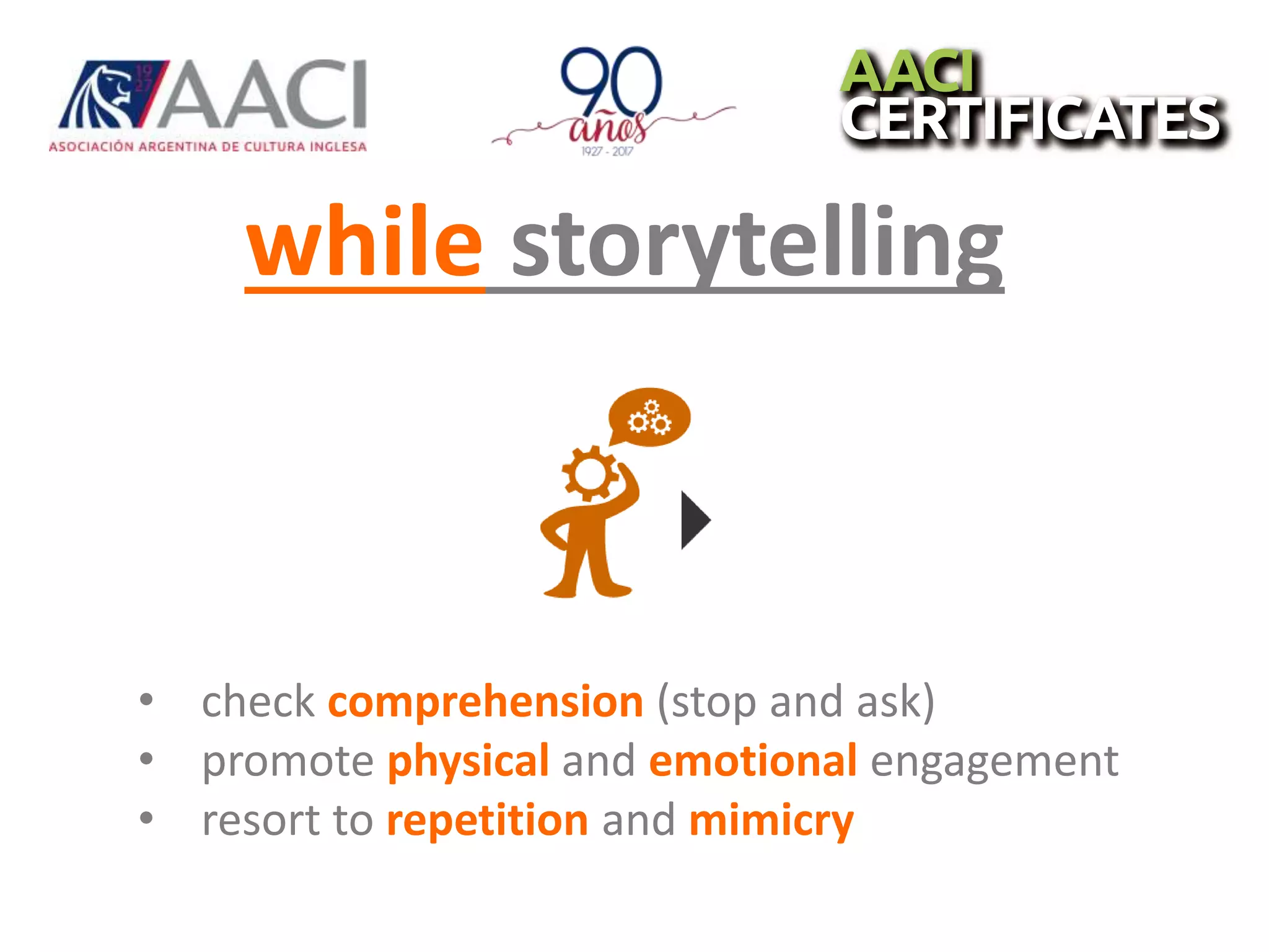 Storytelling aaci certificates | PPTX