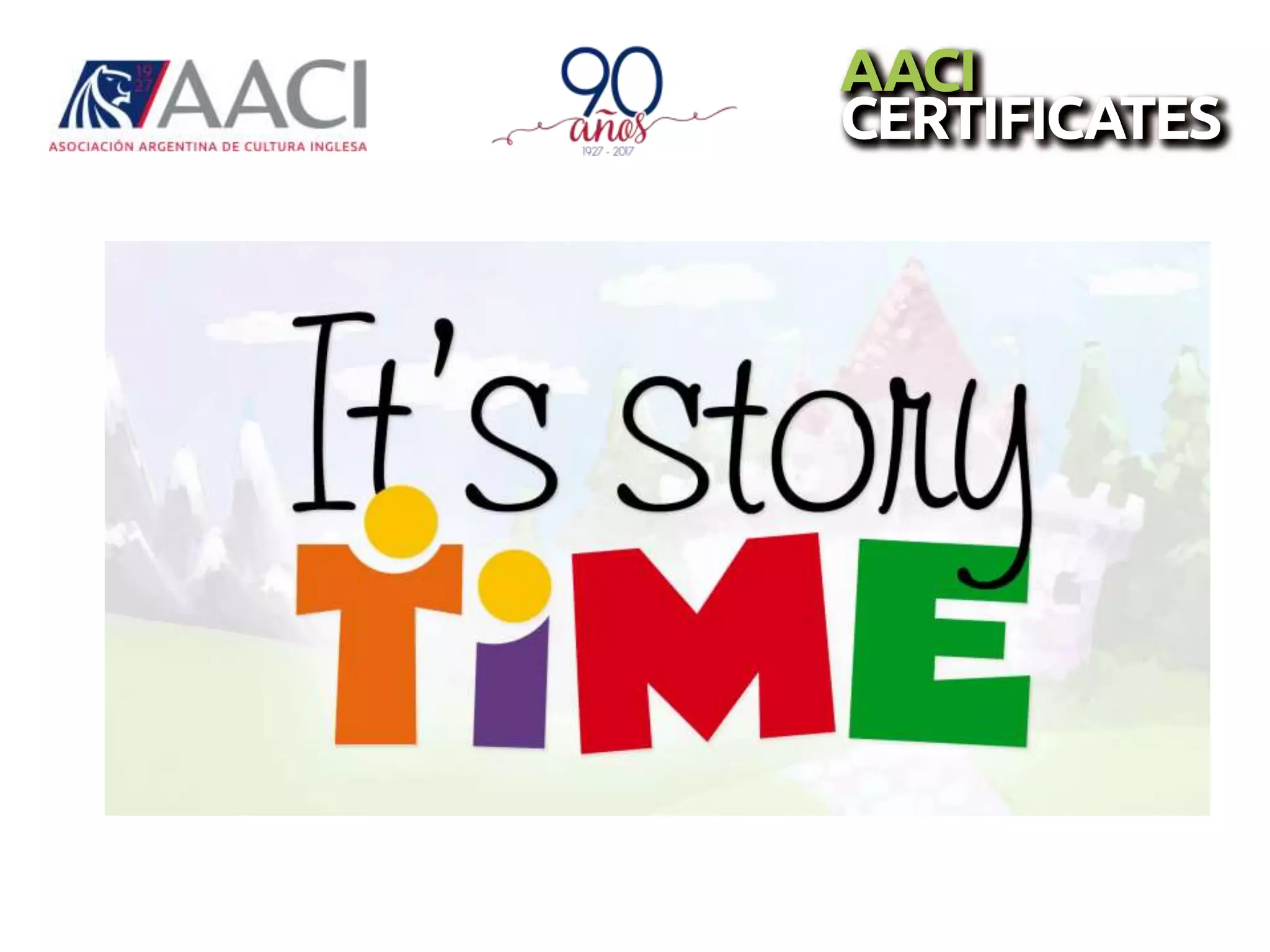 Storytelling aaci certificates | PPTX