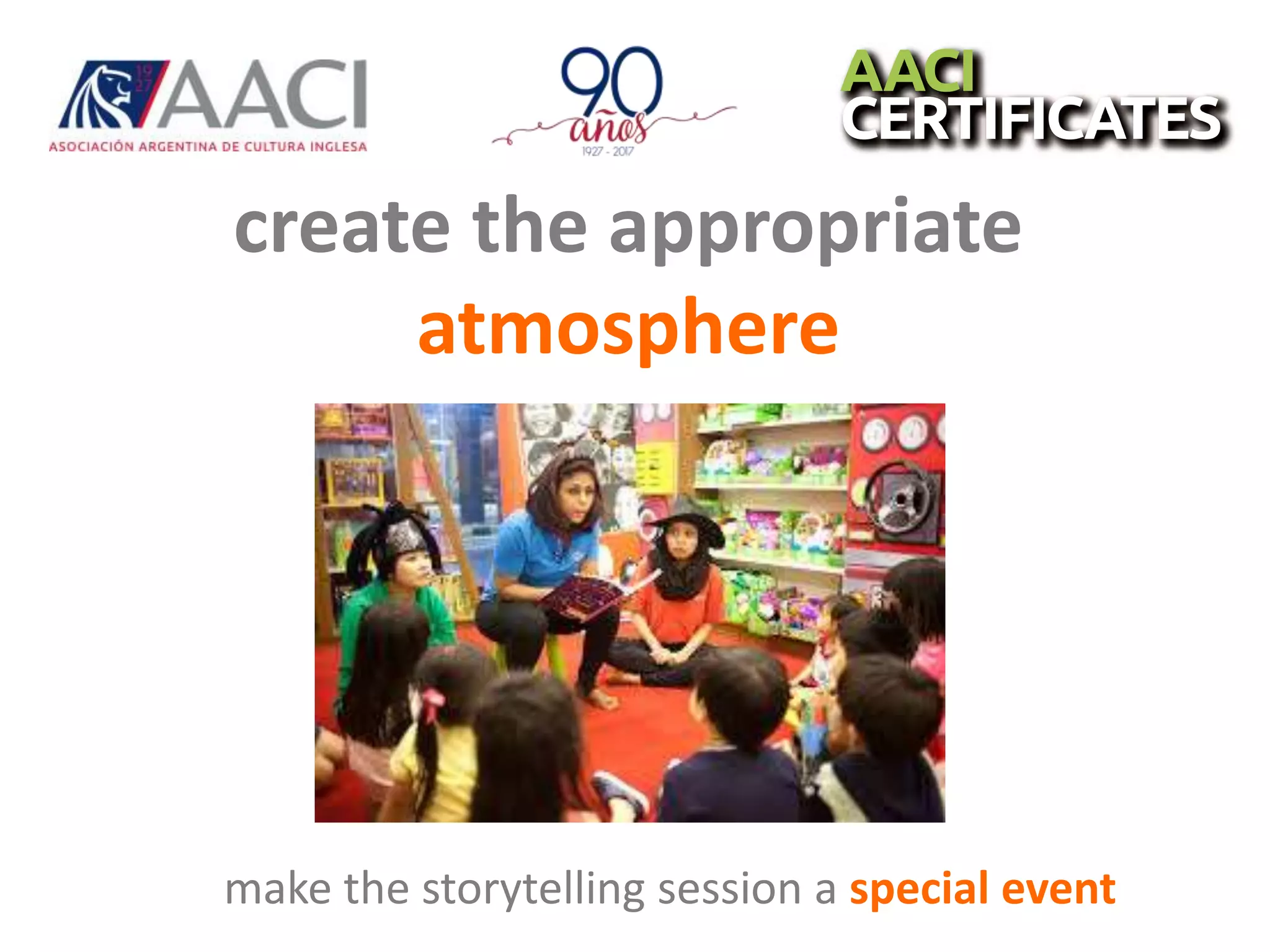 Storytelling aaci certificates | PPTX