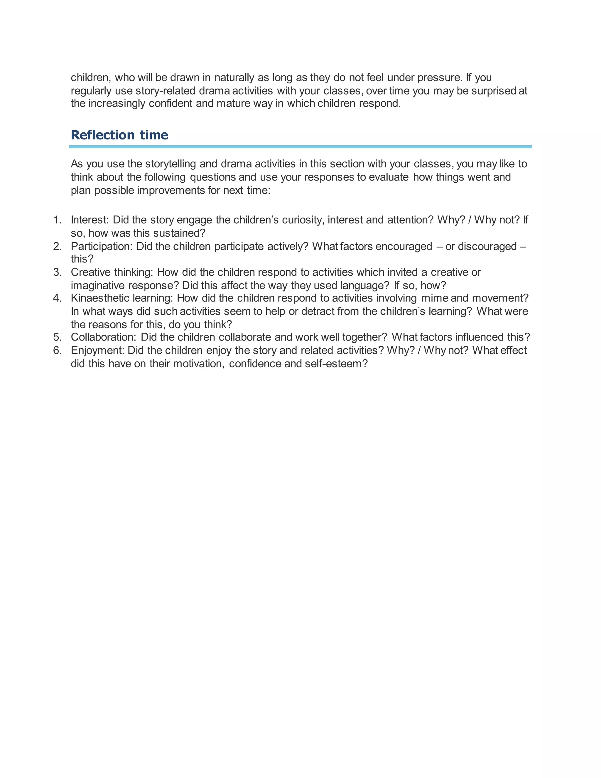 Storytelling and drama | PDF