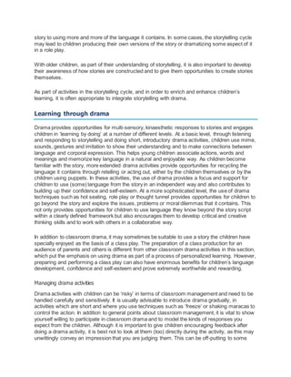 Storytelling and drama | PDF