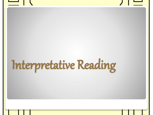 Storytelling and interpretative reading | PPTX | Genres