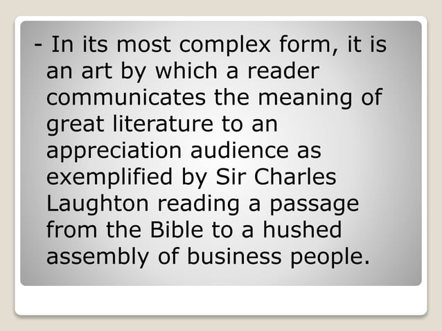 Storytelling and interpretative reading | PPTX | Genres