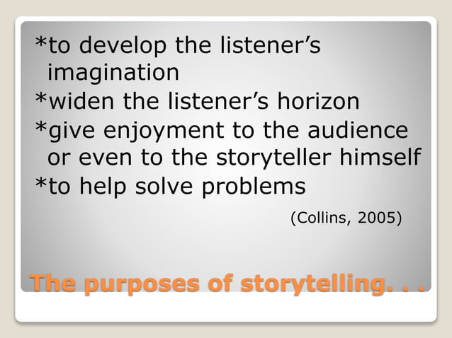 Storytelling and interpretative reading | PPTX | Genres