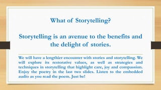 Storytelling for Hope and Healing | PPT