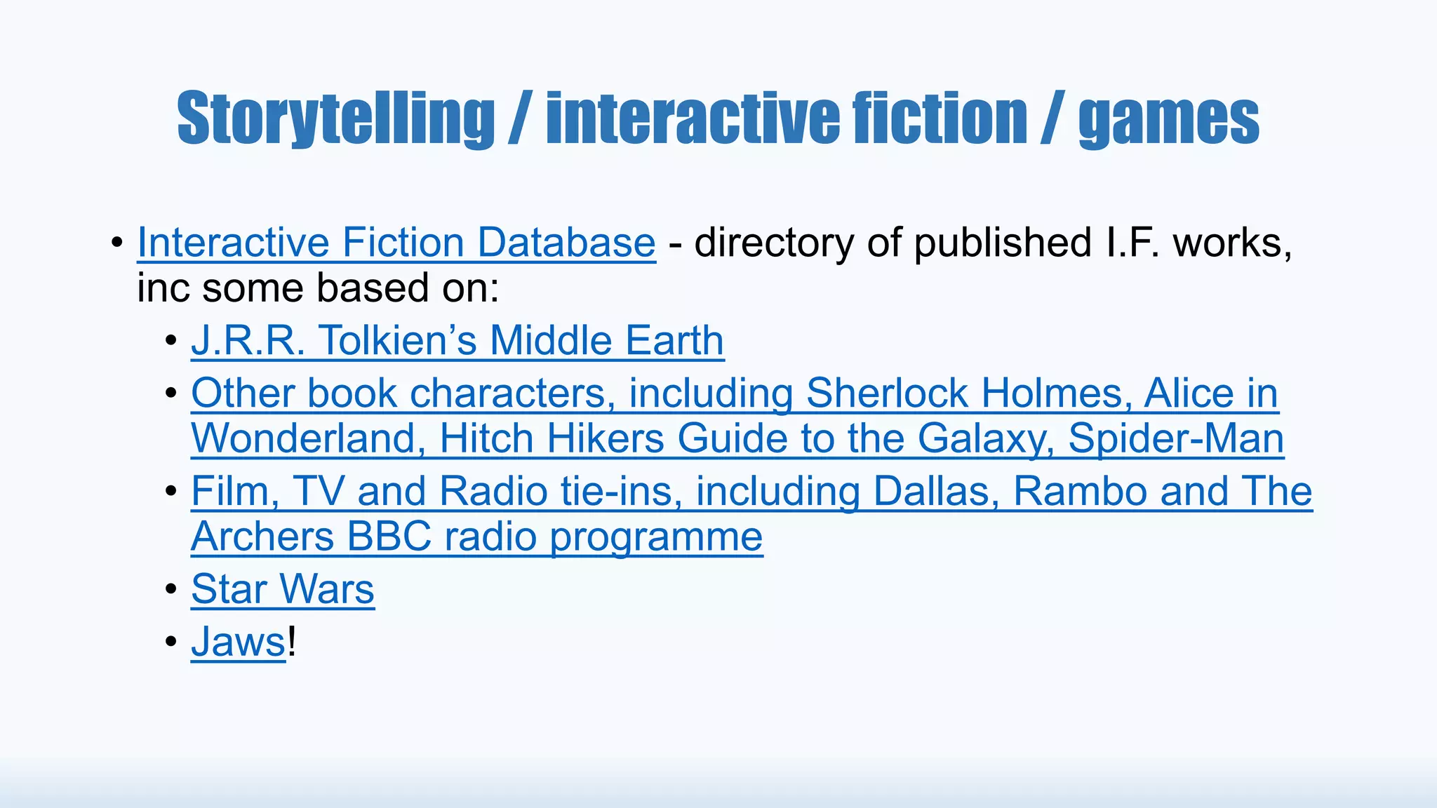 #CityMash - ideas for storytelling through interactive fiction ...