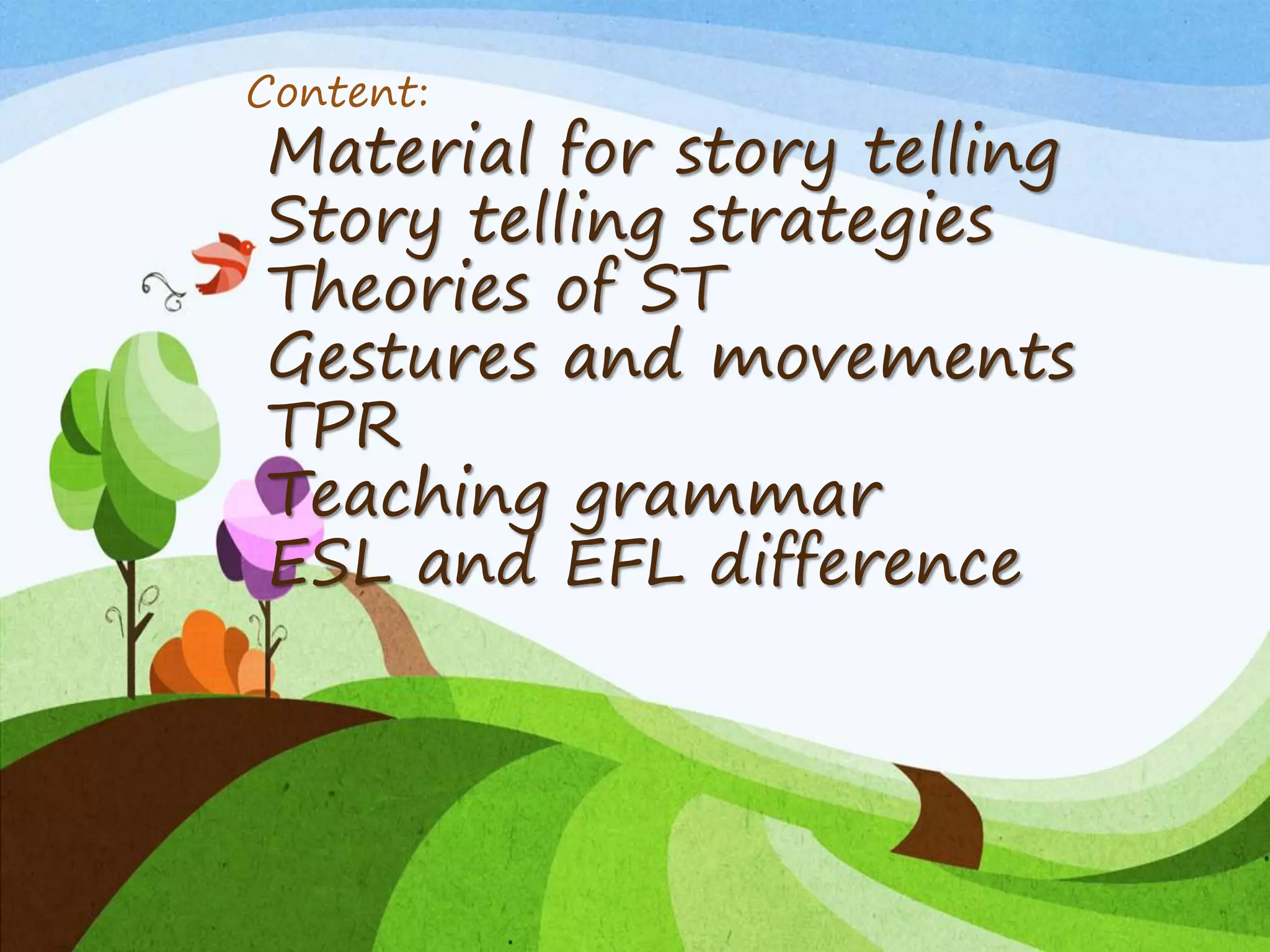 Storytelling ppt | PPTX | Family/Children | Genres