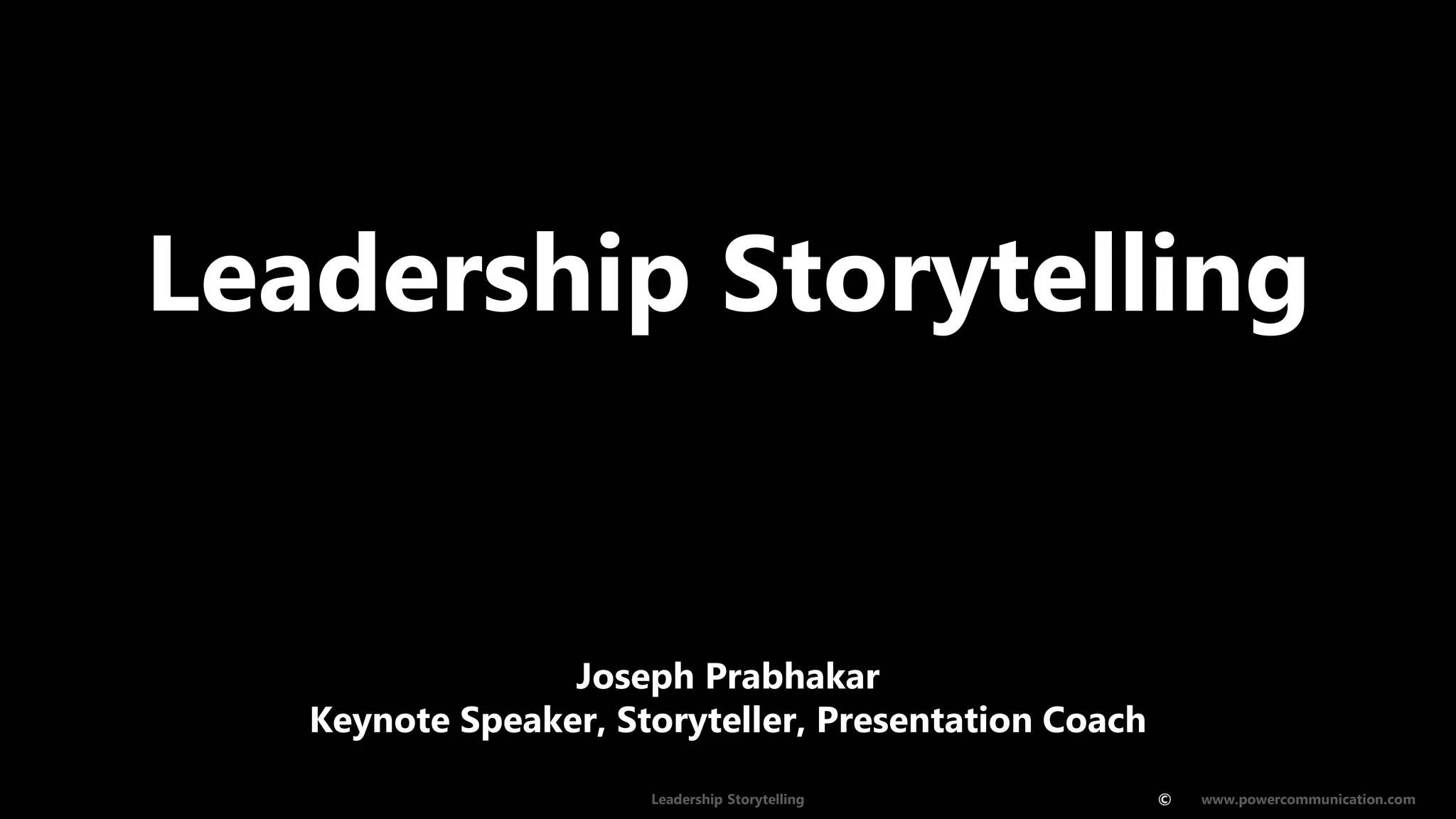 Leadership Storytelling | PPTX