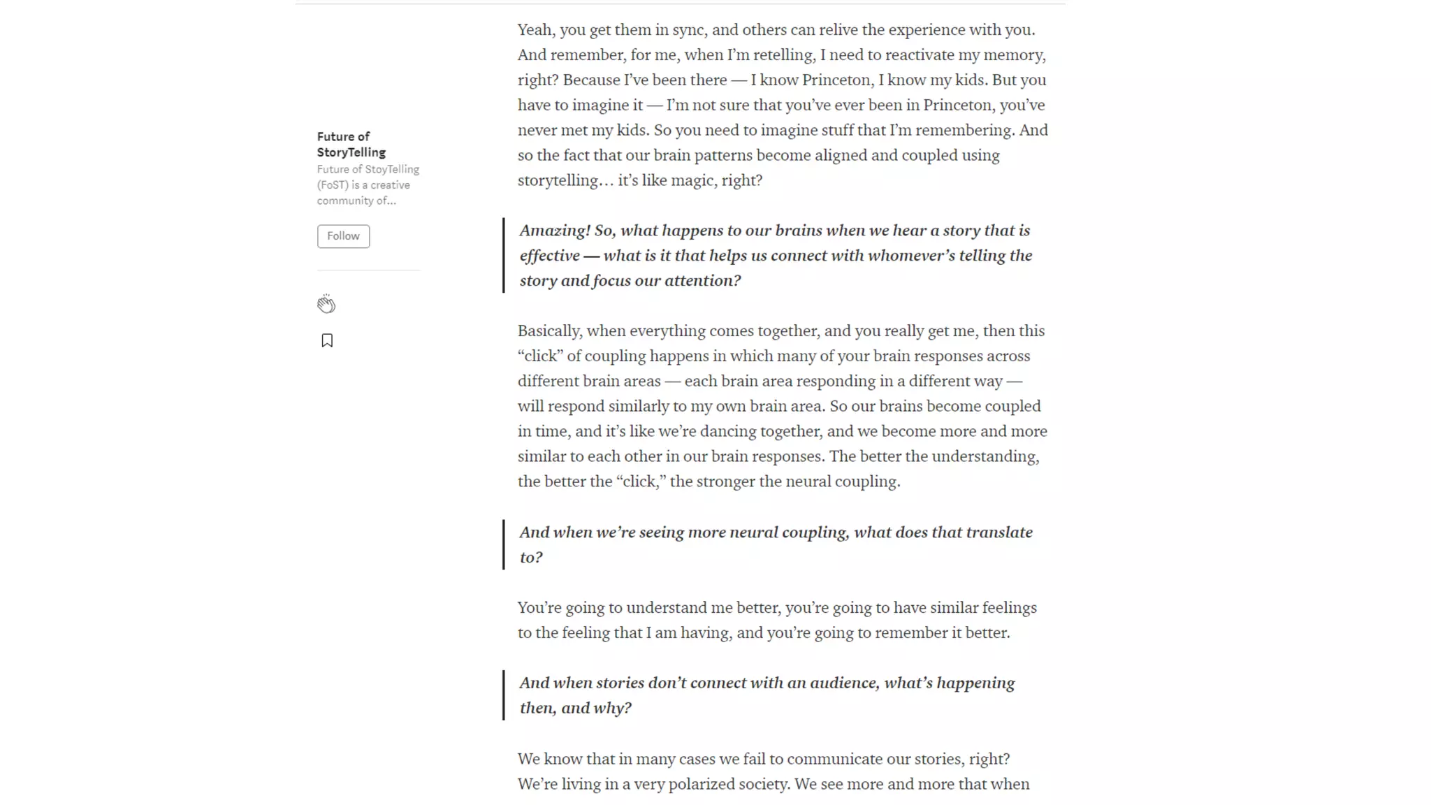 Q&A with Professor of Neuroscience: From the Future of Storytelling | PPTX