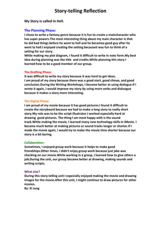 Storytelling reflection | DOCX