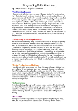 Storytelling reflection | DOCX