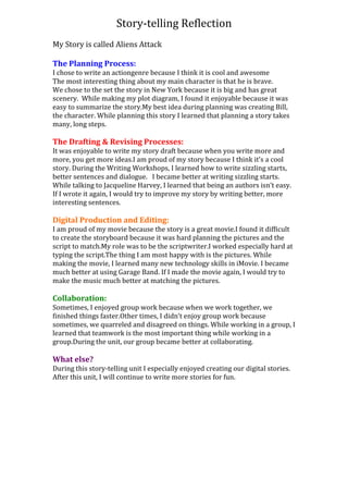 Storytelling reflection | DOCX