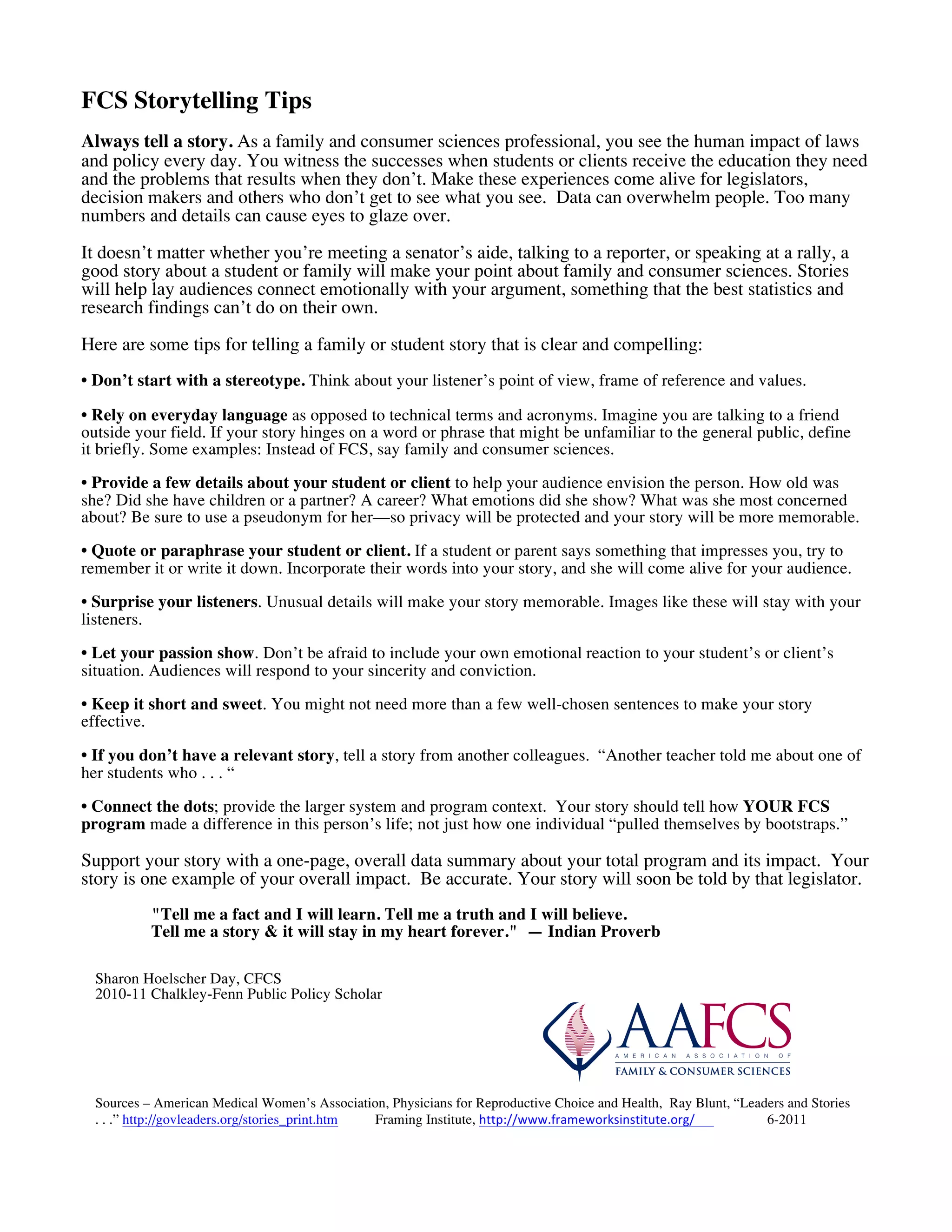 Storytelling tips fcs | PDF | Science