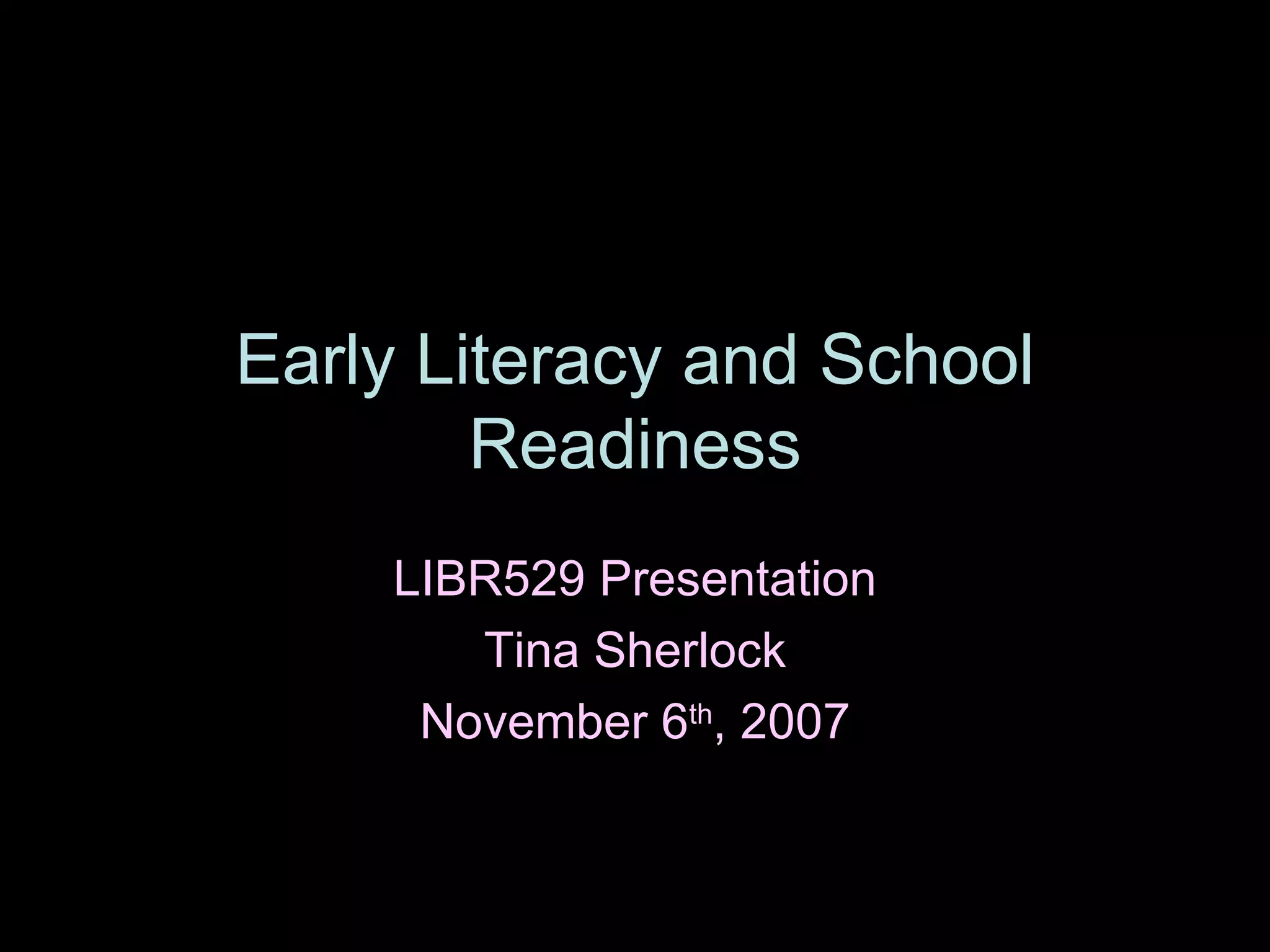 Storytime&Early Literacy | PPT