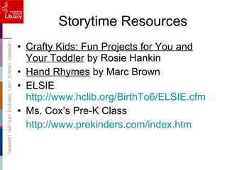 Storytime Extender Presentation | PPT