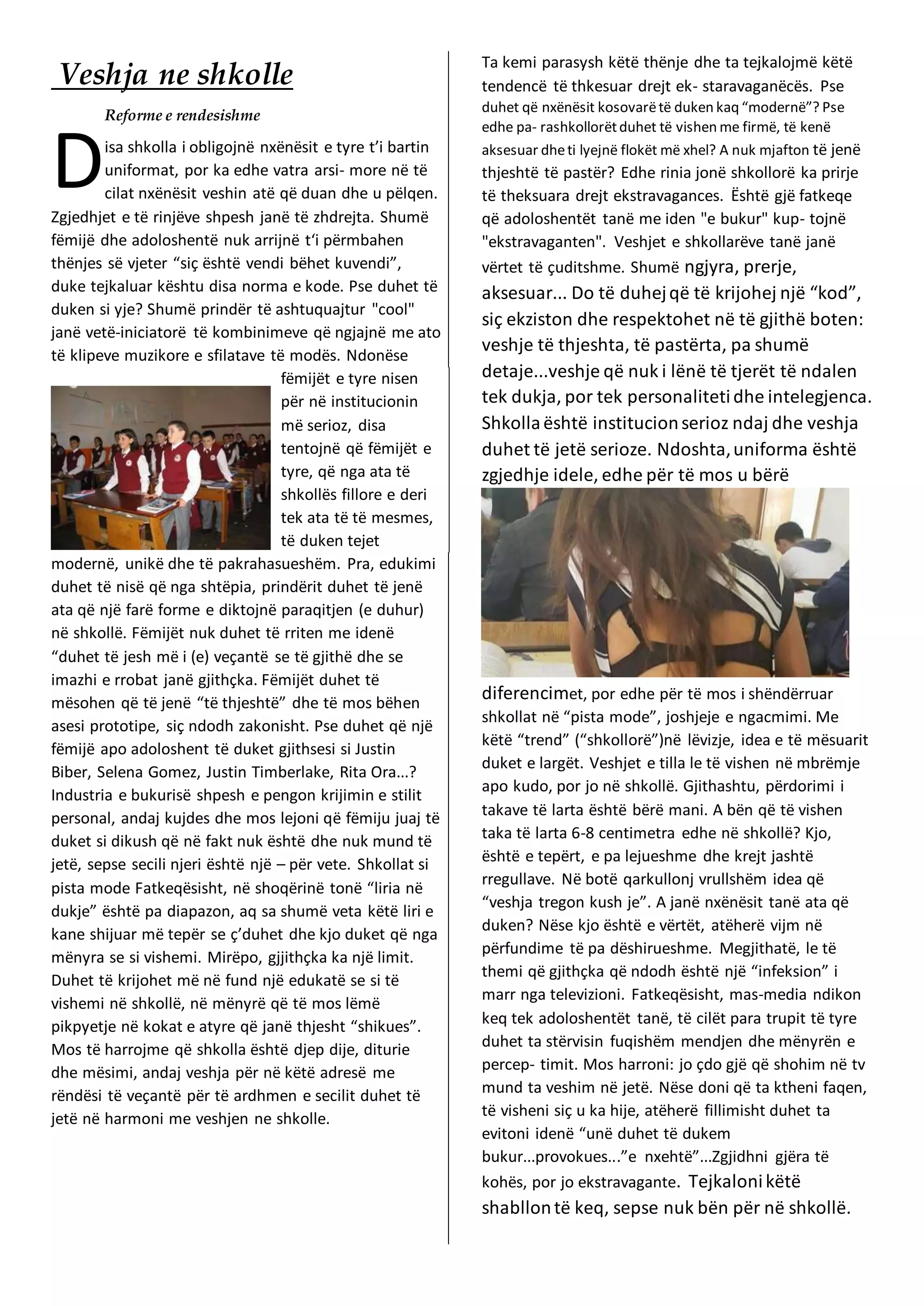 Gazeta e shkolles | DOCX